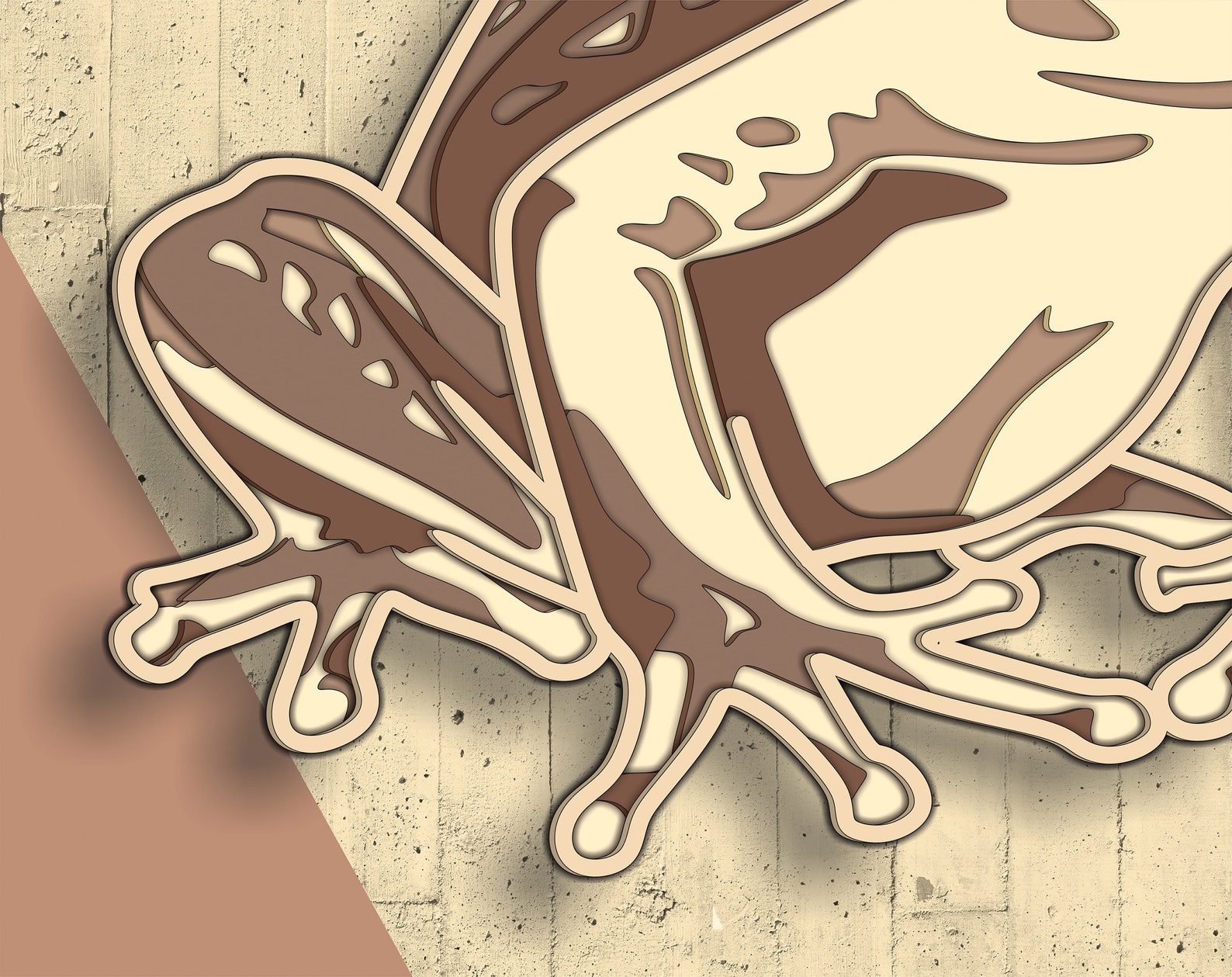 Frog 3D Layered SVG, Laser Cutting, Digital Download Ai Cdr Eps Png Dwg ...