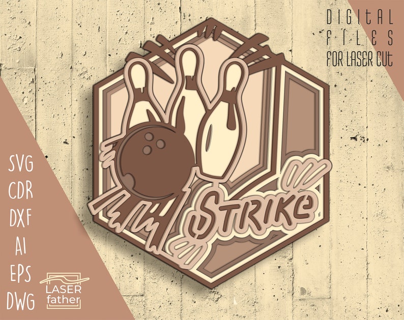 3D Bowling Multilayer SVG, Laser Cutting, Instant Digital Download Svg ...