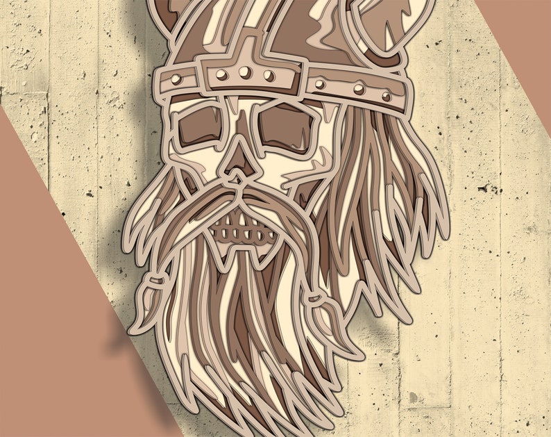 Viking Layered SVG 3D Design Viking Mandala Files Ai Cdr Eps Png Dwg ...