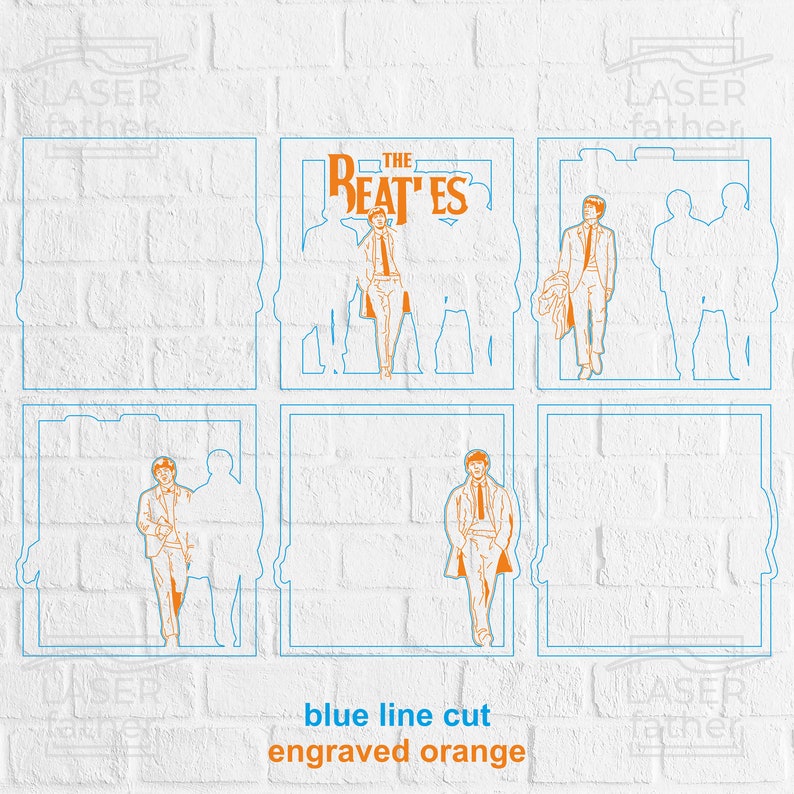 Beatles Laser Cut, Rock Music SVG, Laser Cutting Projects, Instant ...