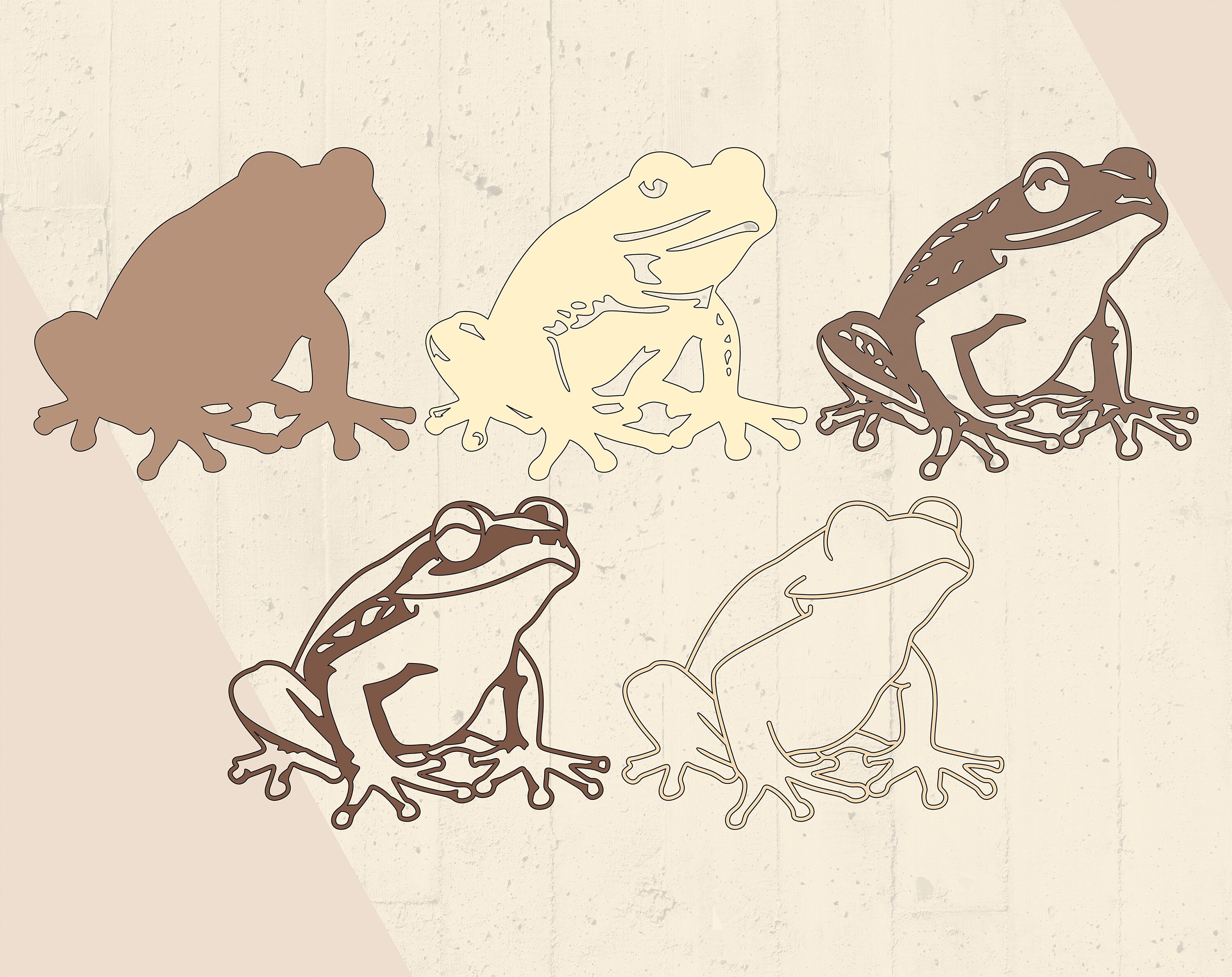 Frog 3D Layered SVG, Laser Cutting, Digital Download Ai Cdr Eps Png Dwg ...