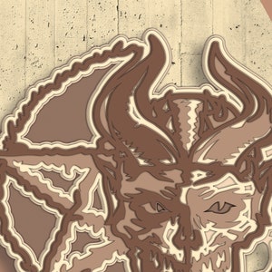 Devil 3D Multilayer SVG File, Instant Digital Download Ai Cdr Eps Png ...