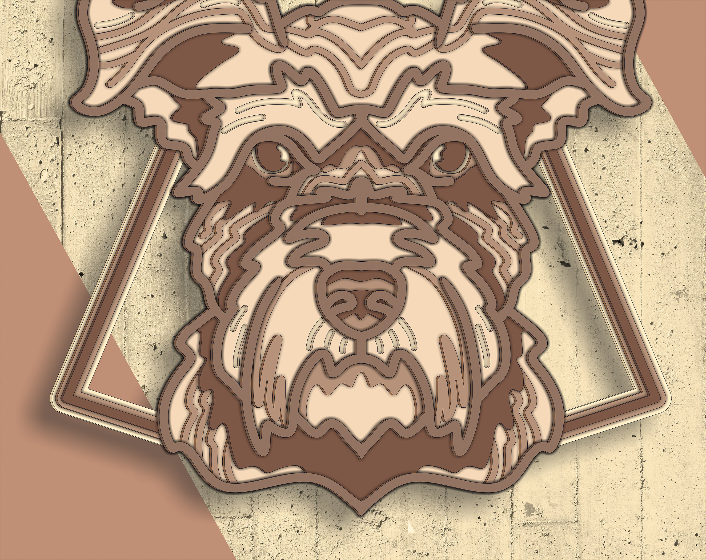 Schnauzer 3D Layered SVG, Laser Cutting File, Digital Download Ai Cdr ...