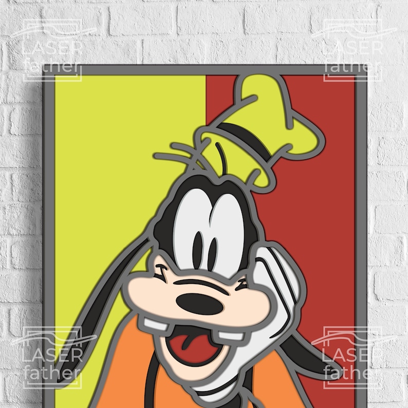 Goofy SVG, Cartoon Character SVG, Disneyland Laser File, Multilayer ...