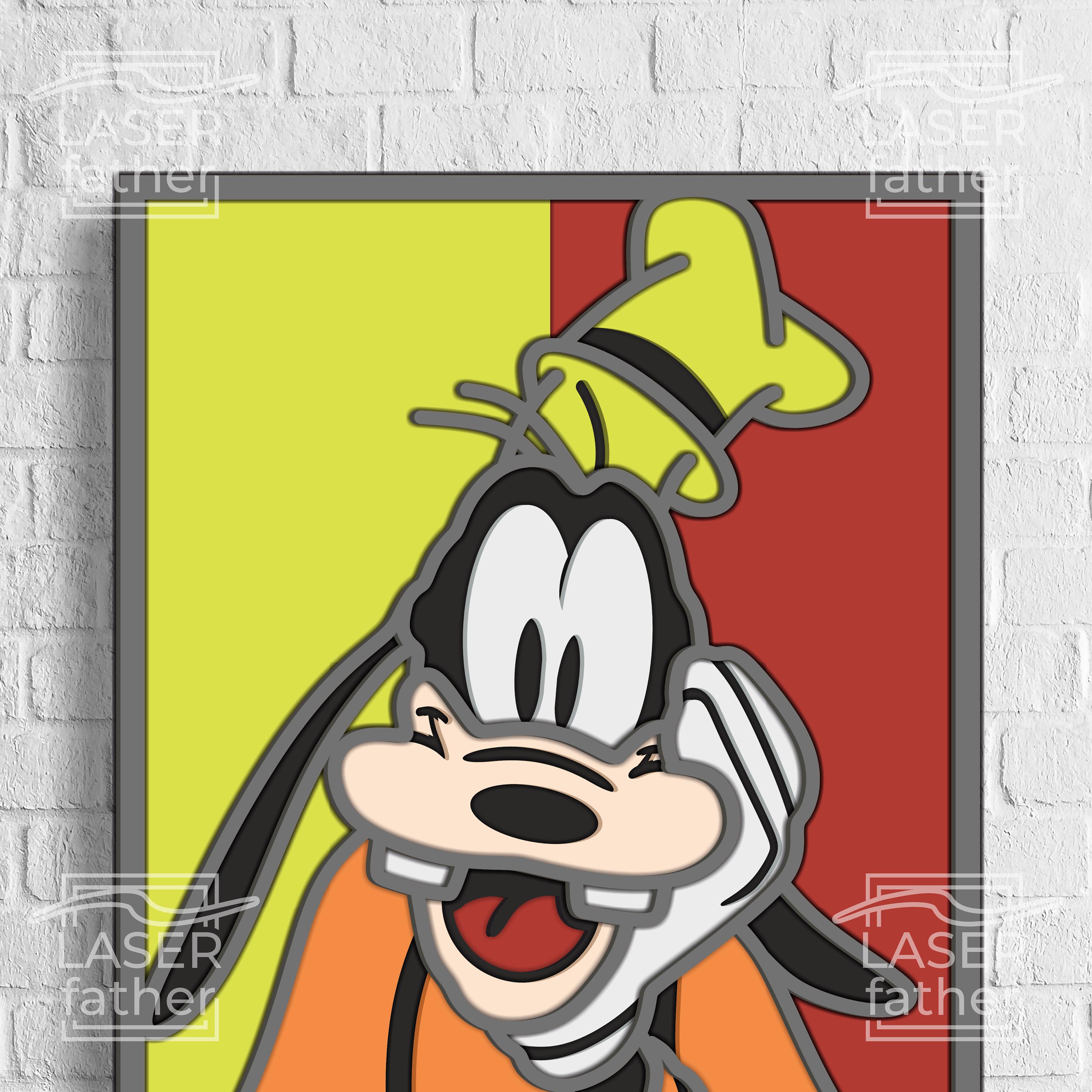 Goofy SVG, Cartoon Character SVG, Disneyland Laser File, Multilayer ...