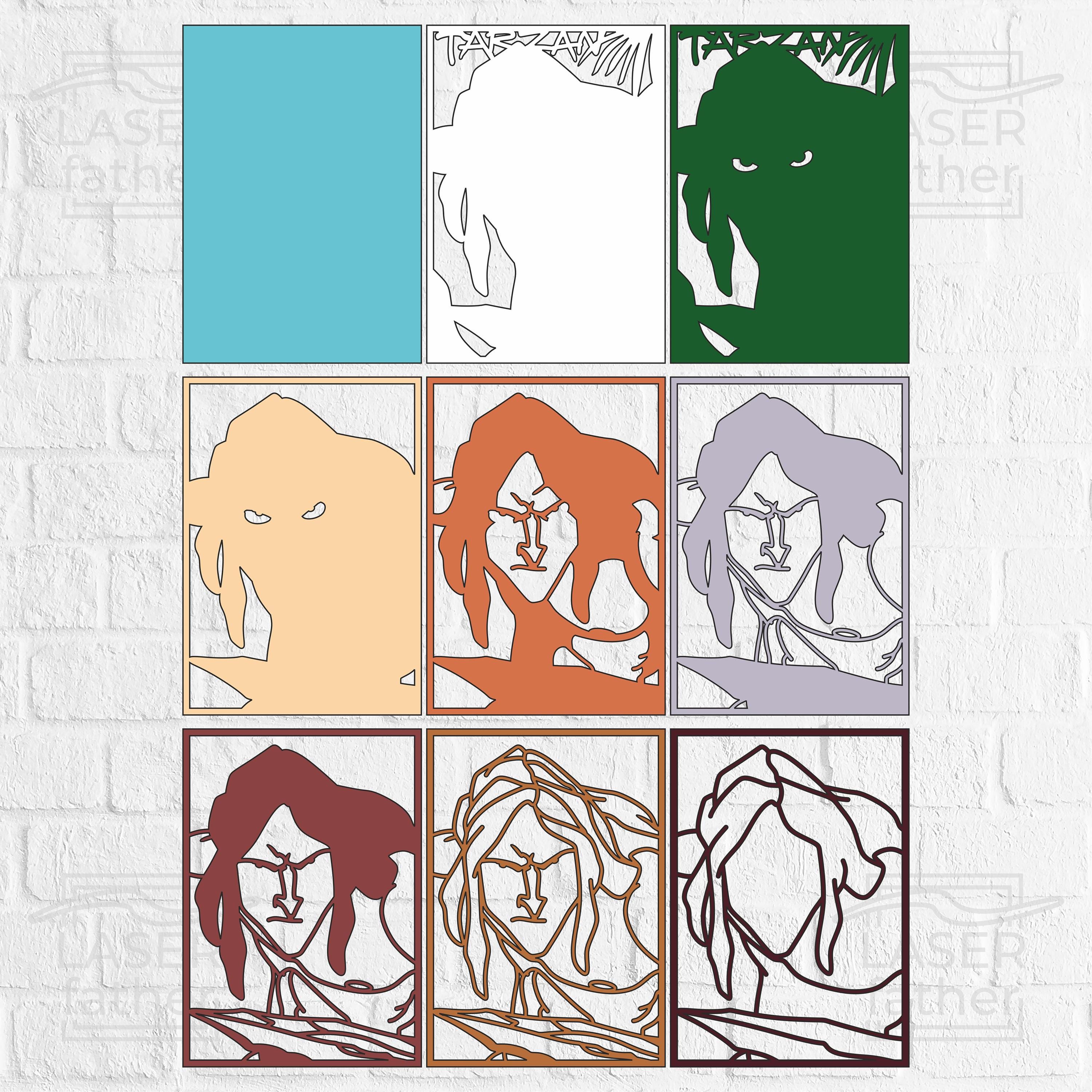 Tarzan SVG, Jungle Boy, Laser Cut Shadow Box, Disneyland Cricut Files ...