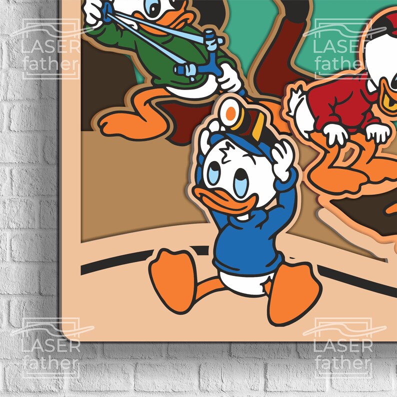 Ducktales SVG, Disney Laser Cut, Layered Shadow Box, Glowforge File ...