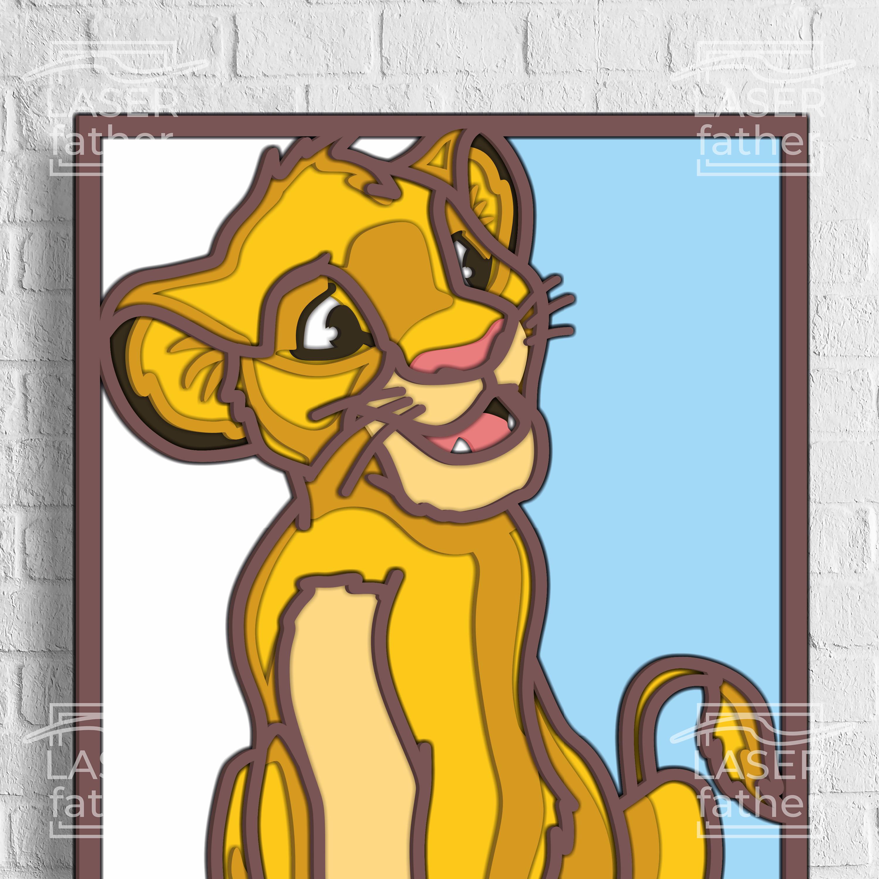 Simba SVG, Lion King Laser Cut, Disneyworld Cricut Design, Layered ...