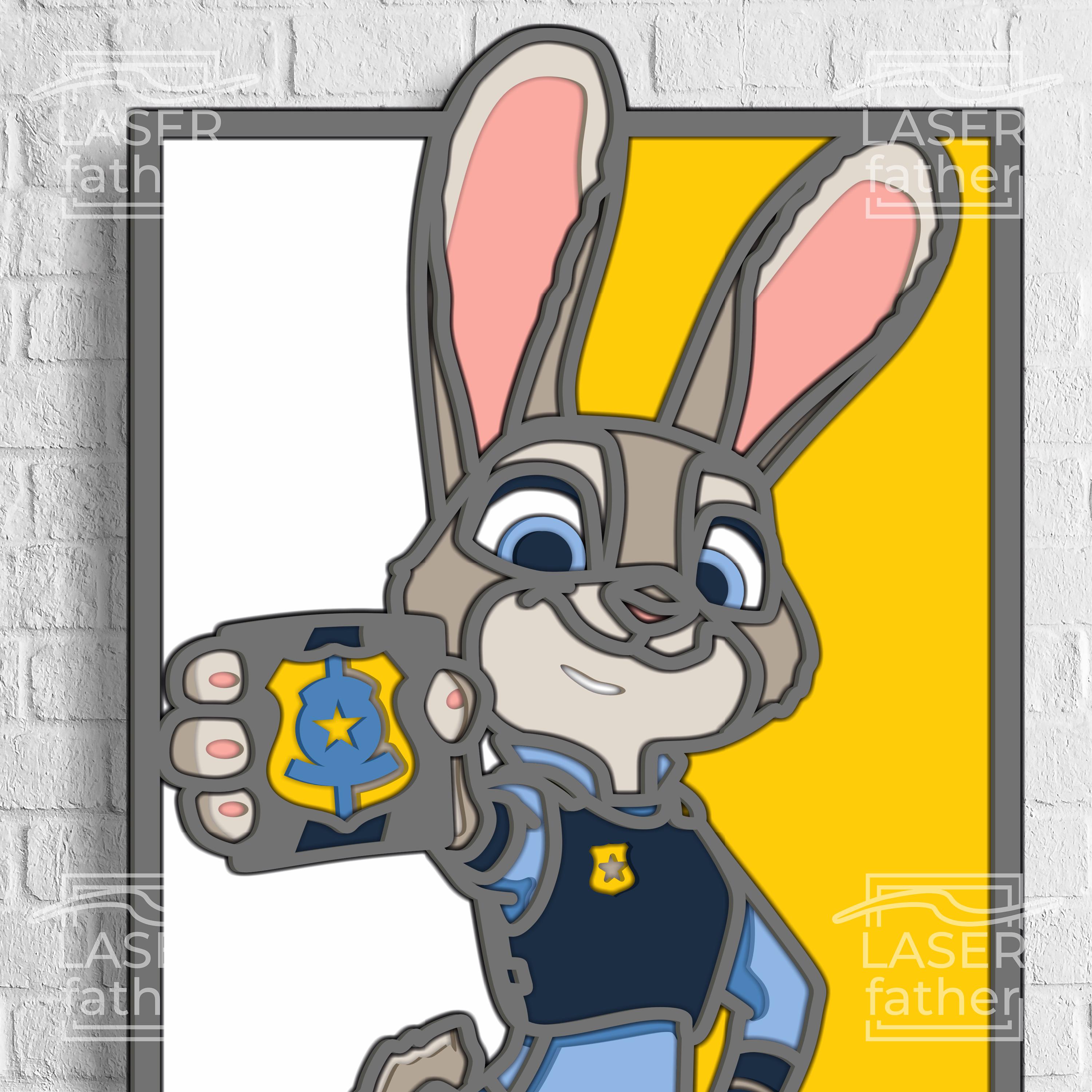 Zootopia SVG, Judy Design, Multilayer Paper Art, Disneyland Characters ...