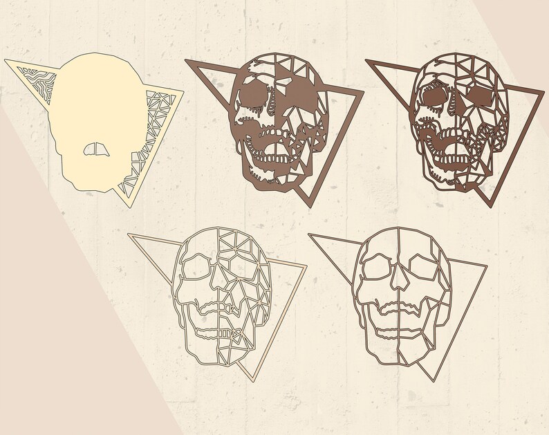 Skull 3D Layered SVG File, Wood Laser Cutting, Digital Download Svg Ai ...