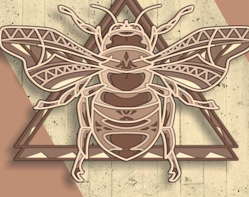 Bumblebee 3D Layered SVG File, Laser Cutting, Digital Download Ai Cdr ...