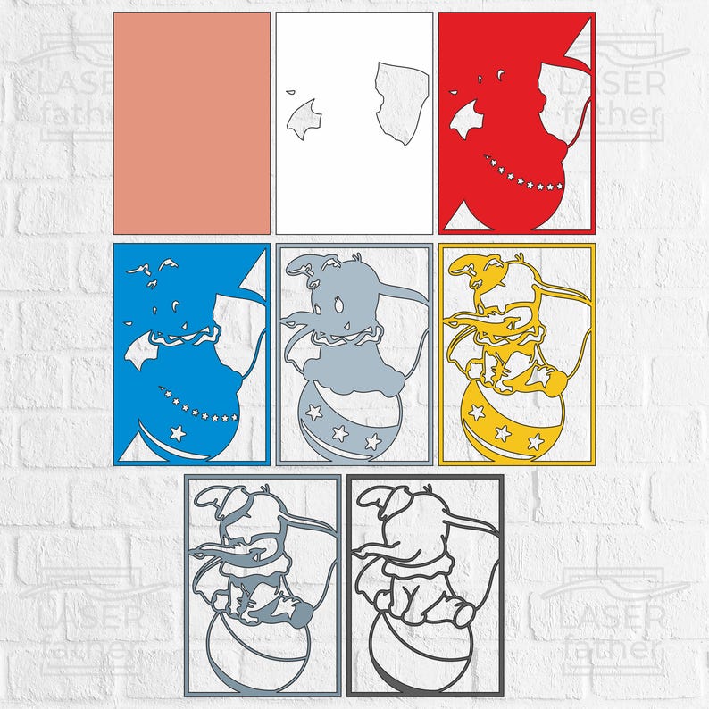 Dumbo SVG, Circus Elephant SVG, Cartoon Animal Vector, Disneyworld Art ...