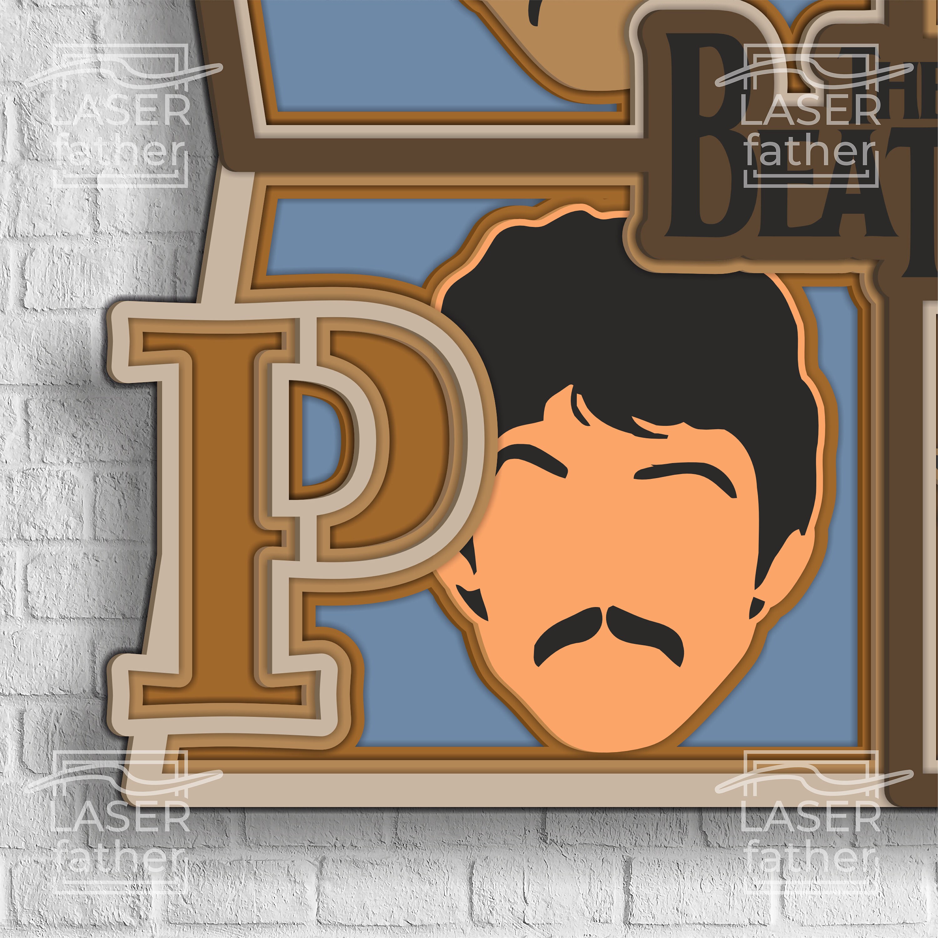 The Beatles SVG, Laser Ready Files, 3D Cricut Project, Layered Papercut ...