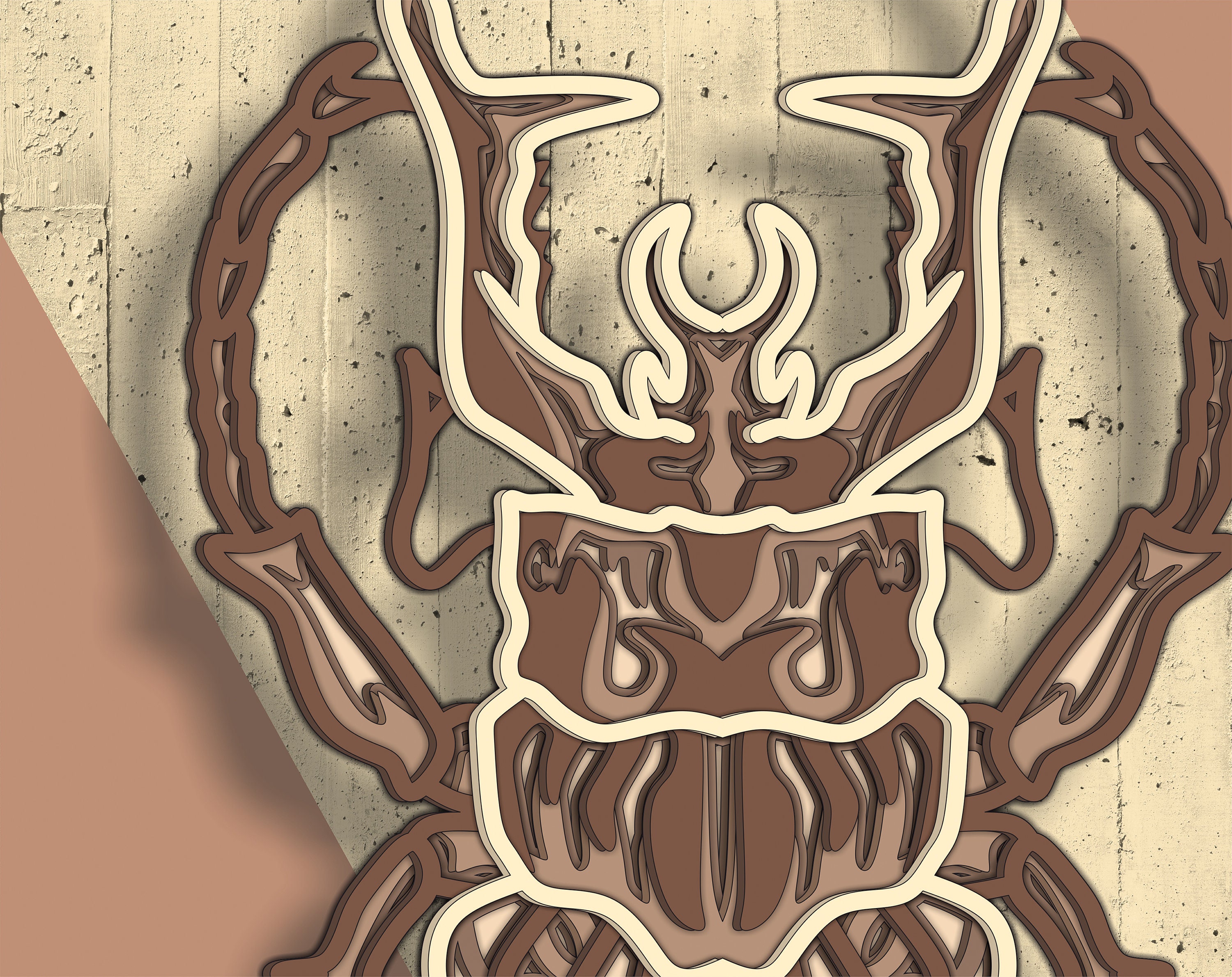 3D Multilayer Scarab Beetle SVG File, Laser Cutting, Digital Download ...