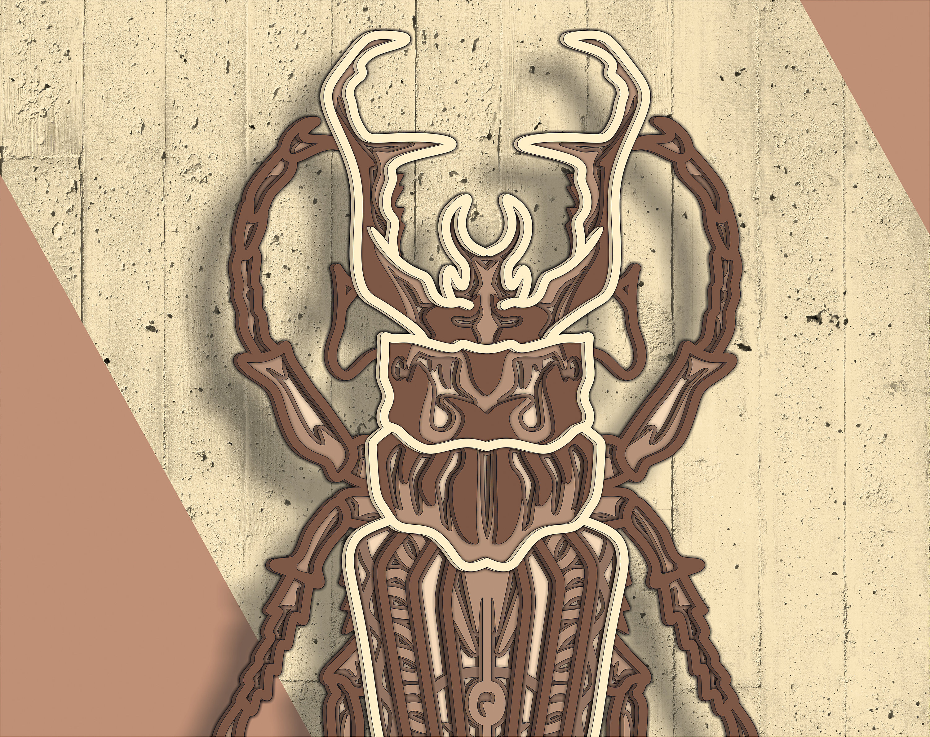 3D Multilayer Scarab Beetle SVG File, Laser Cutting, Digital Download ...
