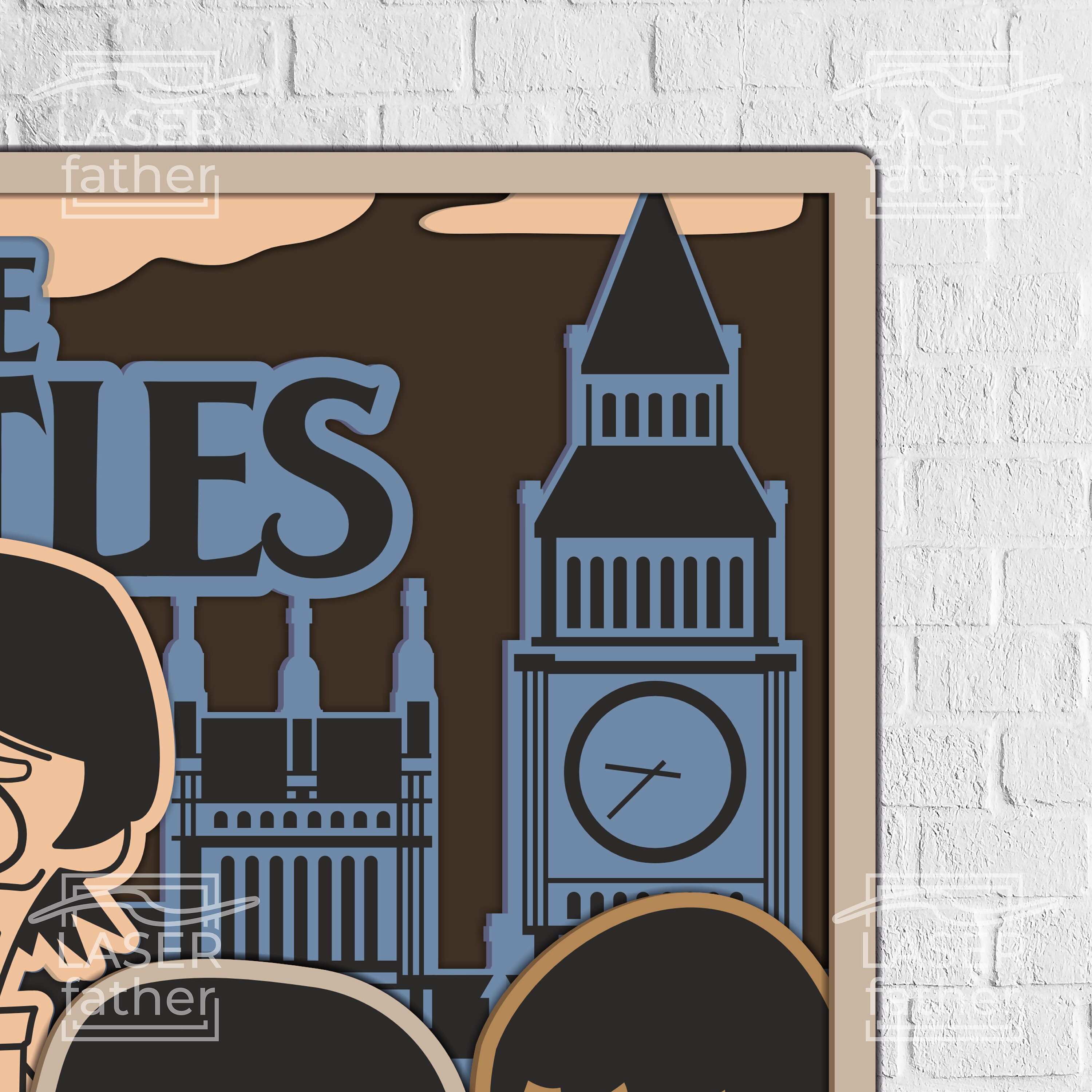 Beatles Shadow Box SVG, London SVG, Music Laser Cut, Instant Download ...