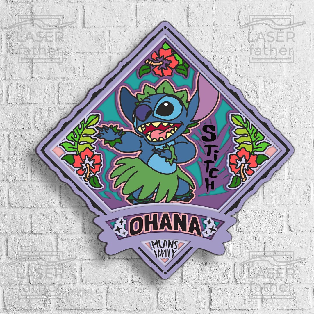 Ohana Means Family SVG, Blue Alien SVG, Disneyland Character, Hawaii ...