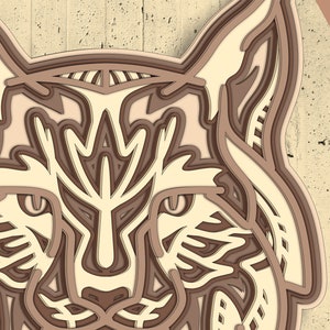 Lynx 3D Multilayer SVG, Digital Download, Ai Cdr Eps Png Dwg Dxf Files ...