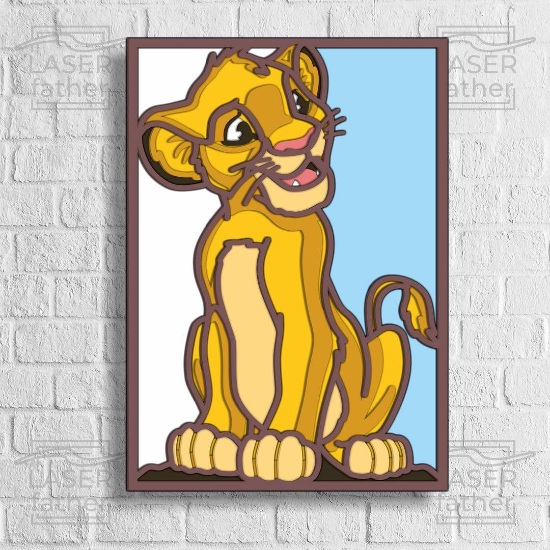 Simba SVG, Lion King Laser Cut, Disneyworld Cricut Design, Layered ...