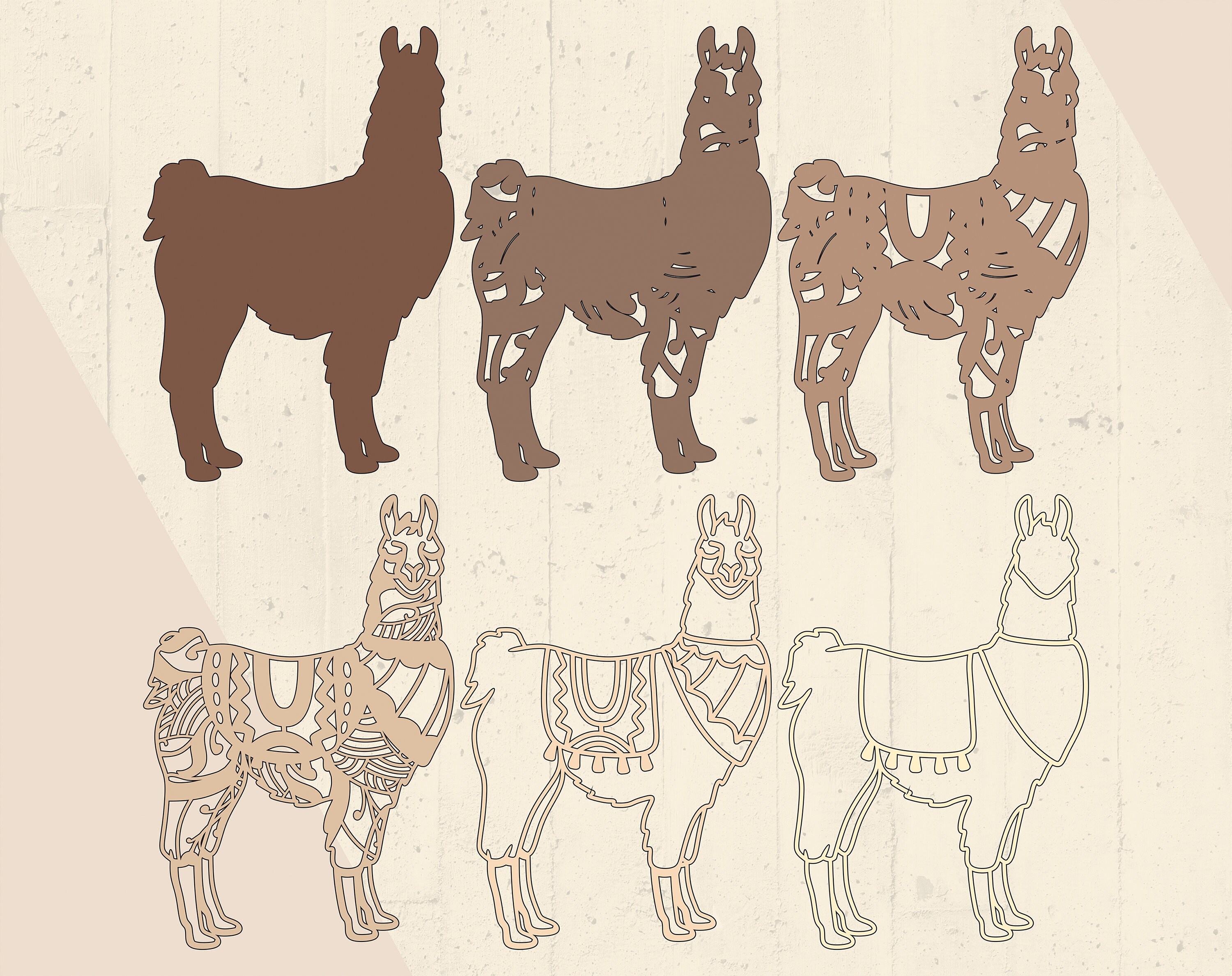 Llama 3D Multilayer SVG, Laser Cutting, Digital Download Ai Cdr Eps Png ...