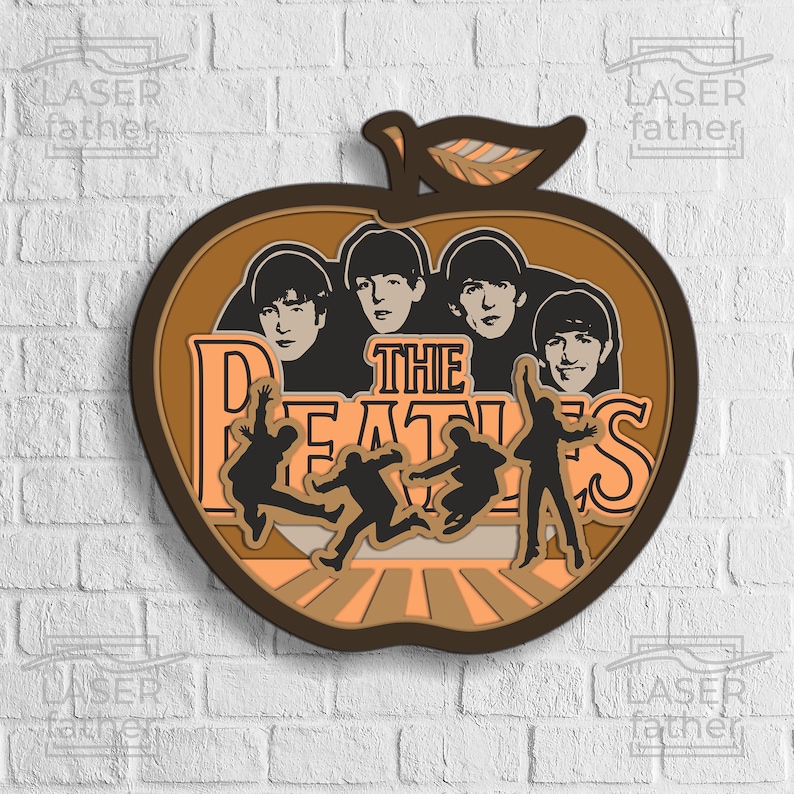 Beatles Laser Cut, Hey Jude SVG, Engraving Design, Layered Papercut ...