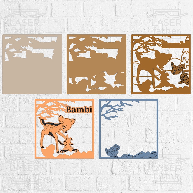 Bambi SVG, Bambi and Thumper, Laser Cut Digital Files, Cricut Projects ...