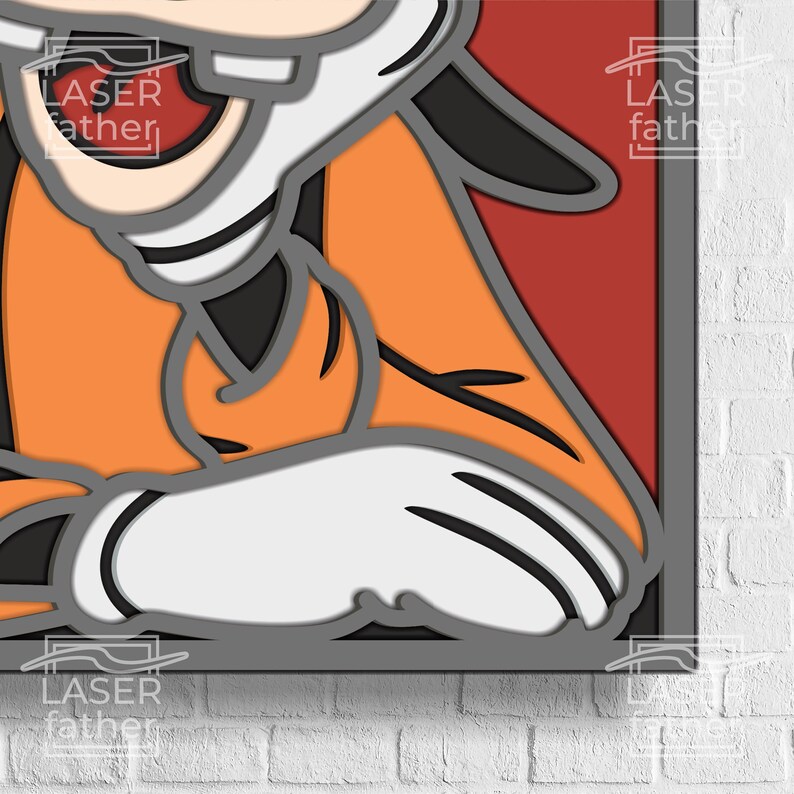 Goofy SVG, Cartoon Character SVG, Disneyland Laser File, Multilayer ...