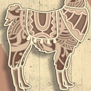 Llama 3D Multilayer SVG, Laser Cutting, Digital Download Ai Cdr Eps Png ...