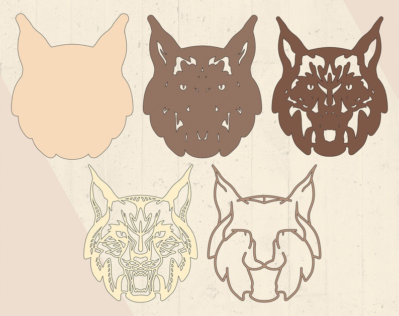 Lynx 3D Multilayer SVG, Digital Download, Ai Cdr Eps Png Dwg Dxf Files ...