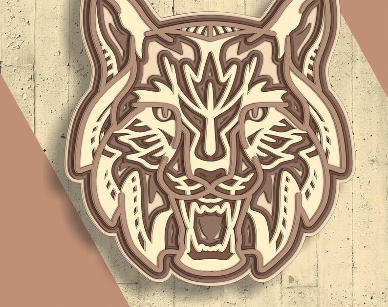 Lynx 3D Multilayer SVG, Digital Download, Ai Cdr Eps Png Dwg Dxf Files ...