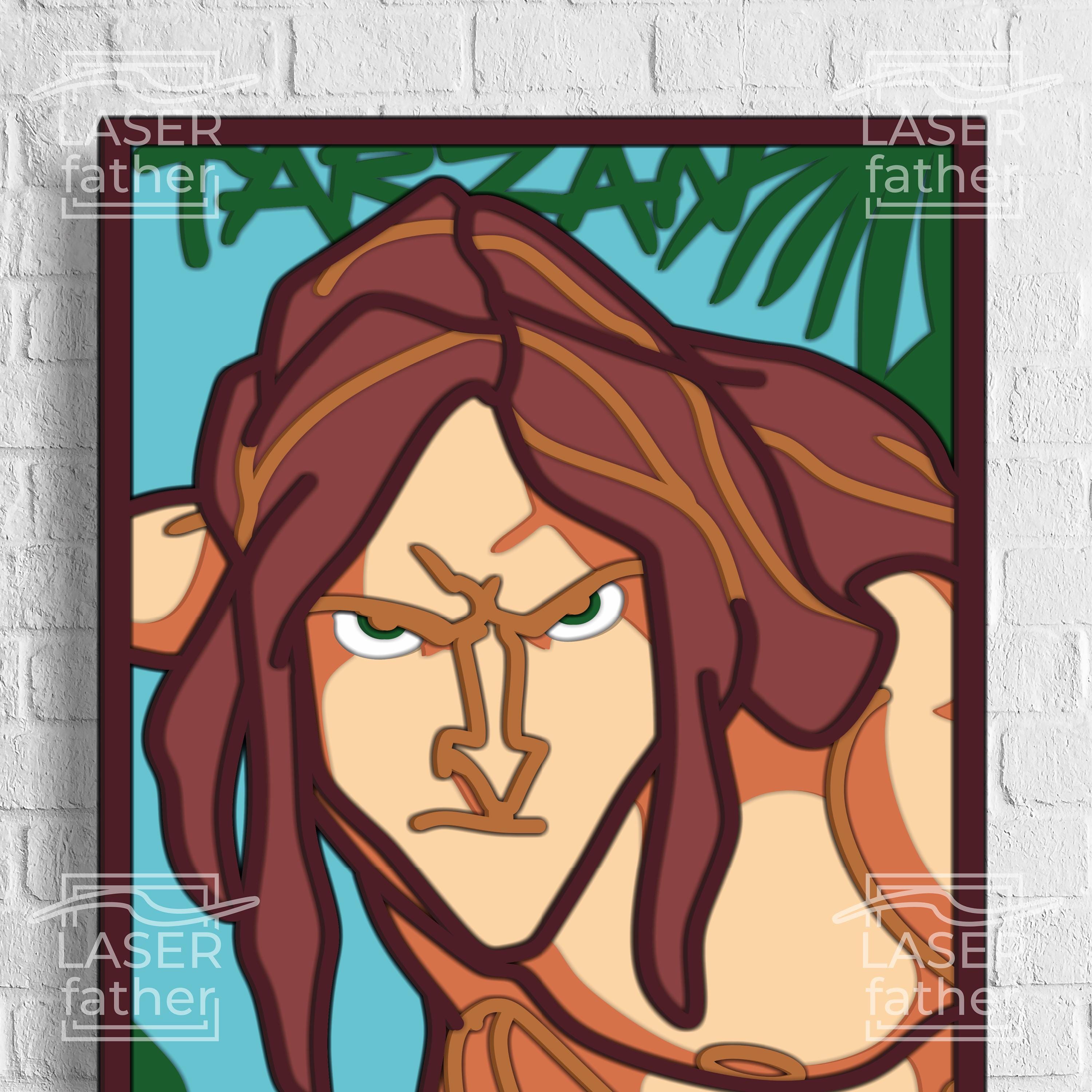 Tarzan SVG, Jungle Boy, Laser Cut Shadow Box, Disneyland Cricut Files ...