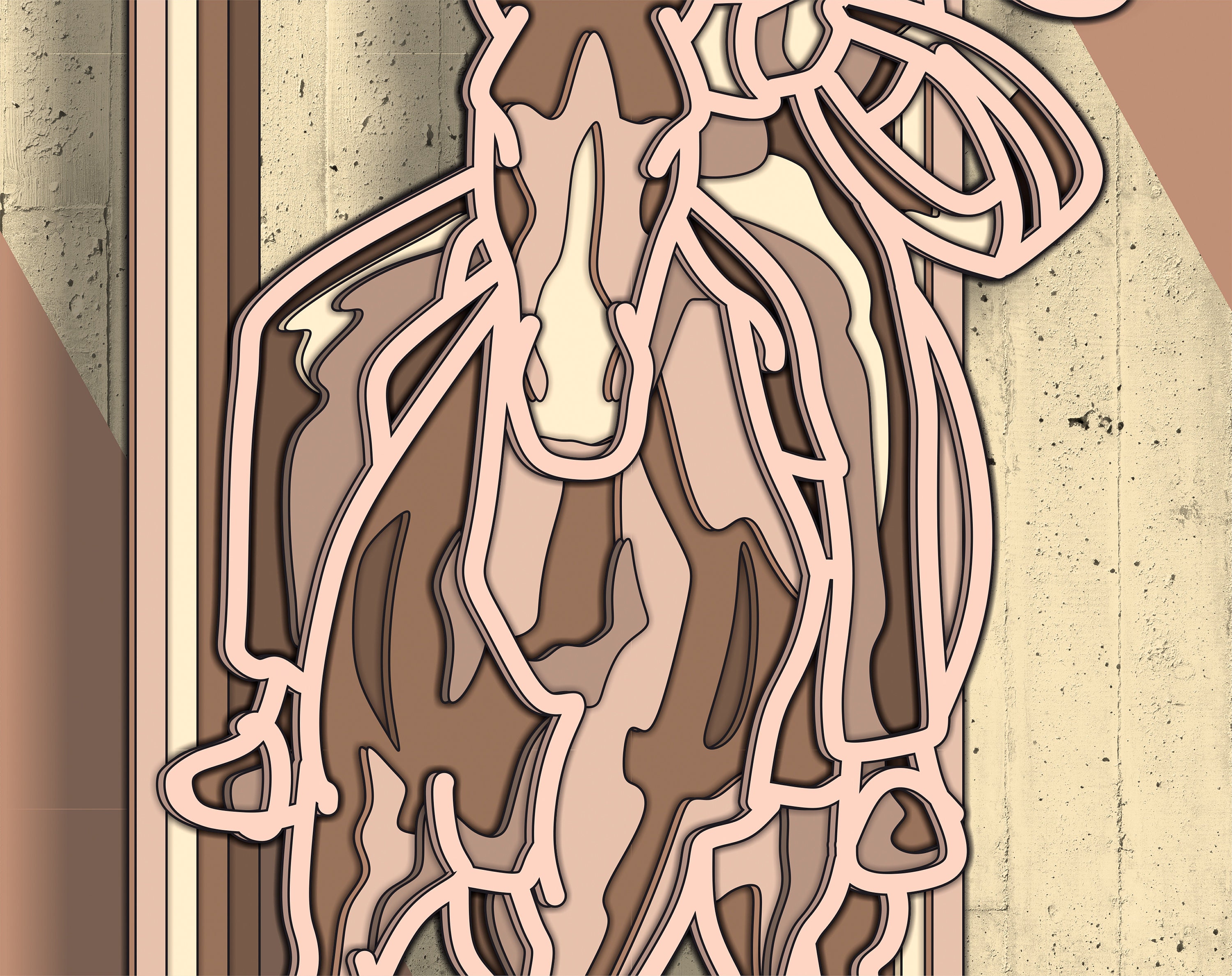 Cowboy Layered SVG 3D Design Cowboy Mandala Files Ai Cdr Eps Png Dwg ...