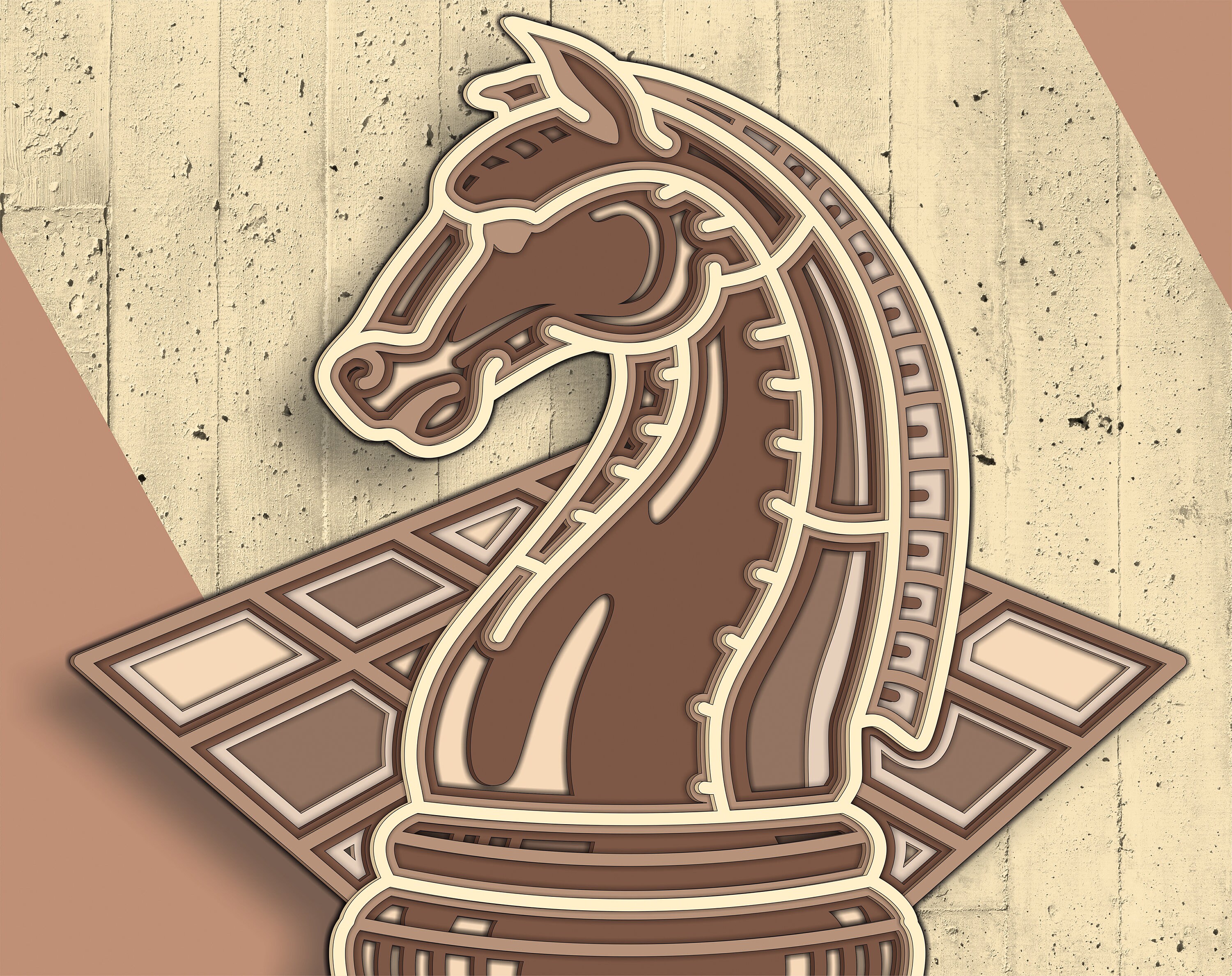 Chess Multilayer 3D SVG, Laser Cutting, Digital Download Svg Ai Cdr Eps ...