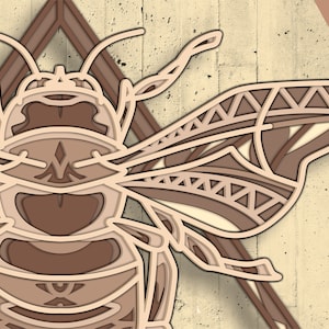 Bumblebee 3D Layered SVG File, Laser Cutting, Digital Download Ai Cdr ...