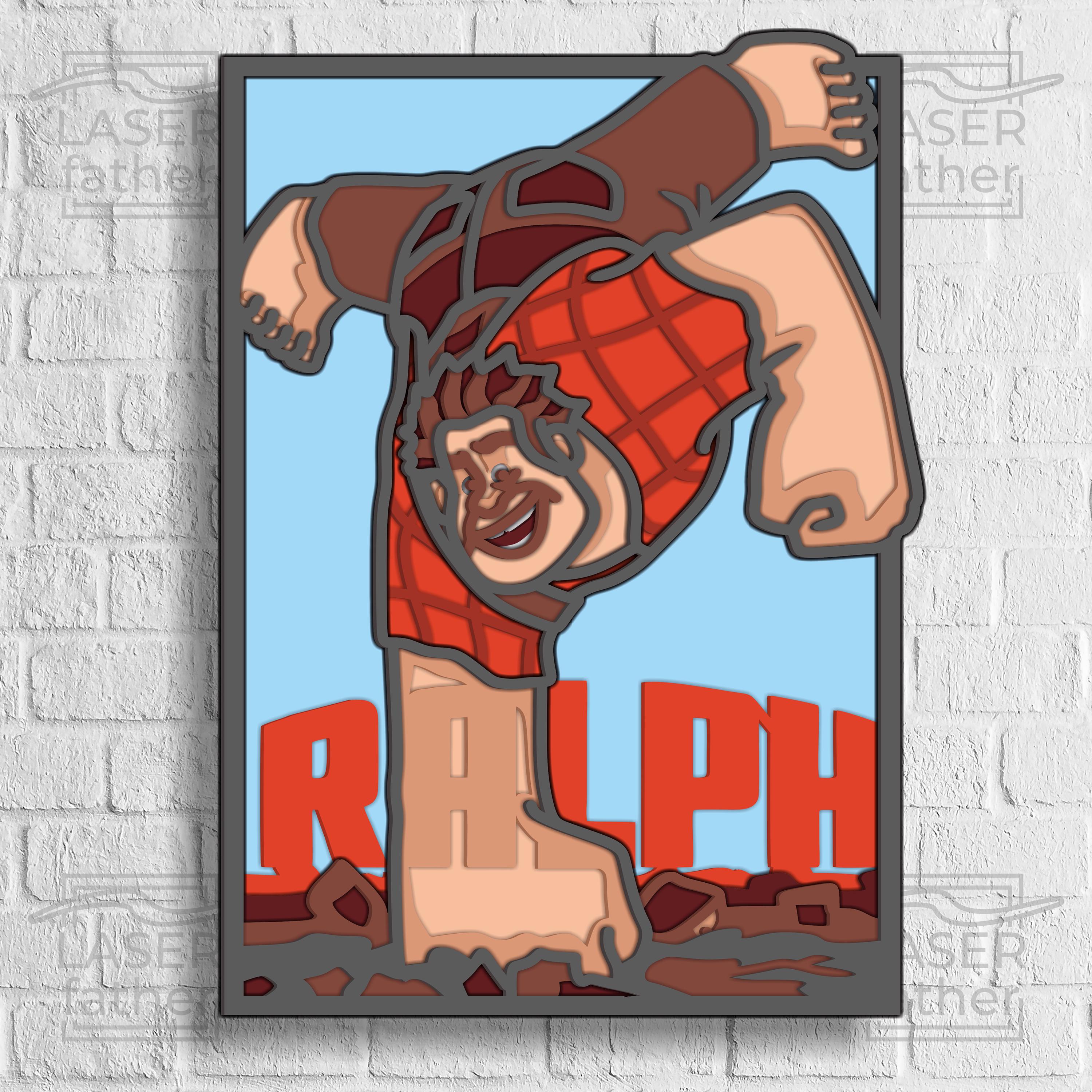 Wreck It Ralph SVG, Cartoon Character, Ralph SVG, Plywood Laser Cut 3D ...