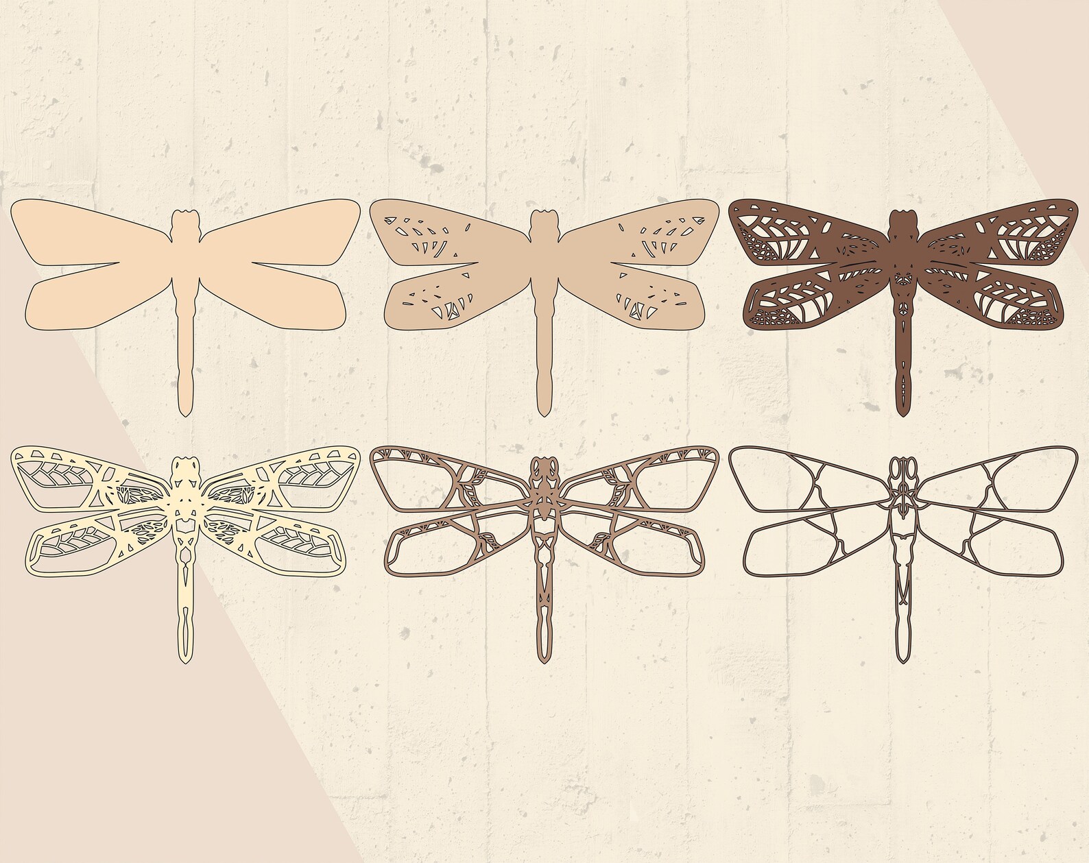 3D Dragonfly Multilayer SVG File, Laser Cutting, Digital Download Ai ...