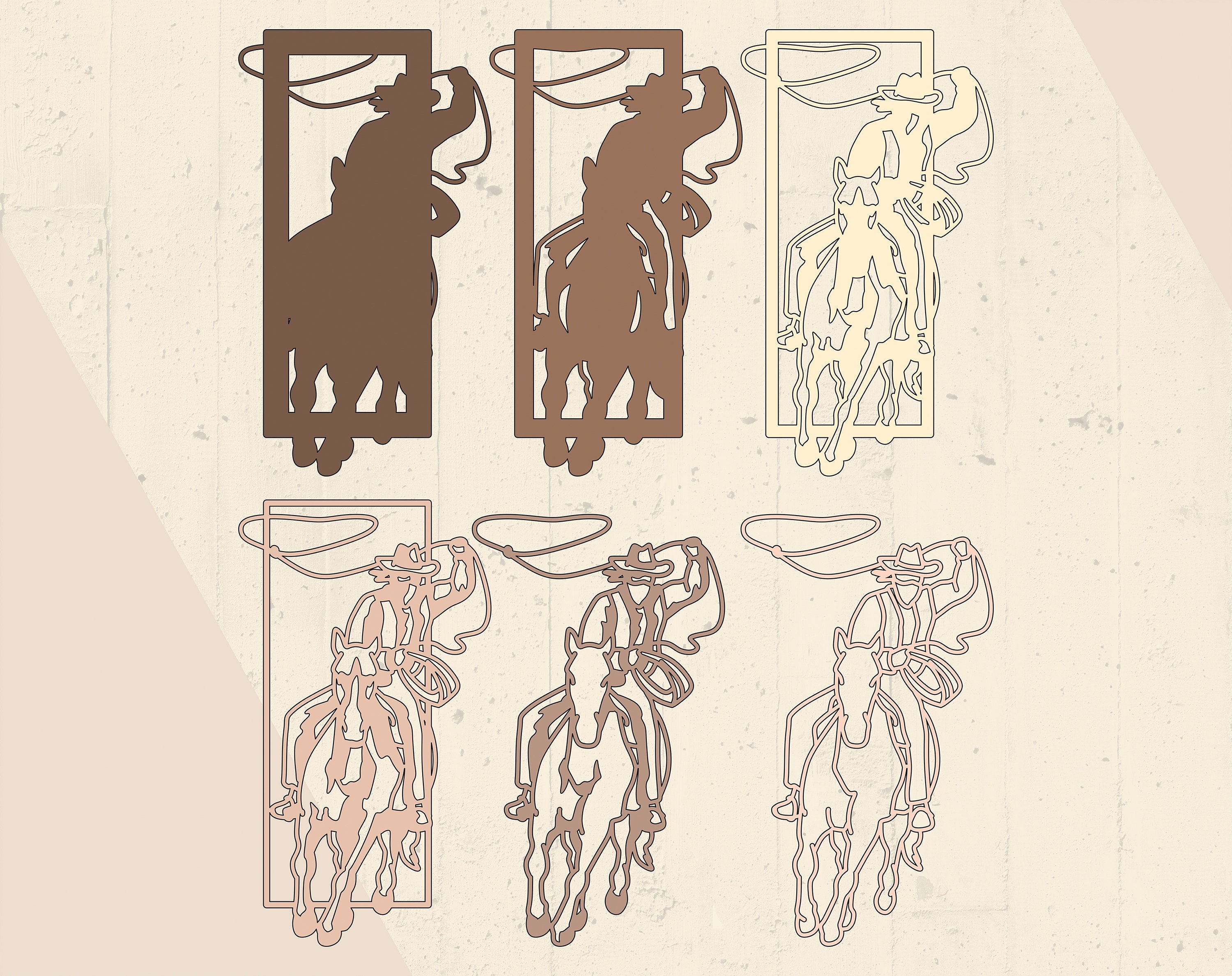 Cowboy Layered SVG 3D Design Cowboy Mandala Files Ai Cdr Eps Png Dwg ...
