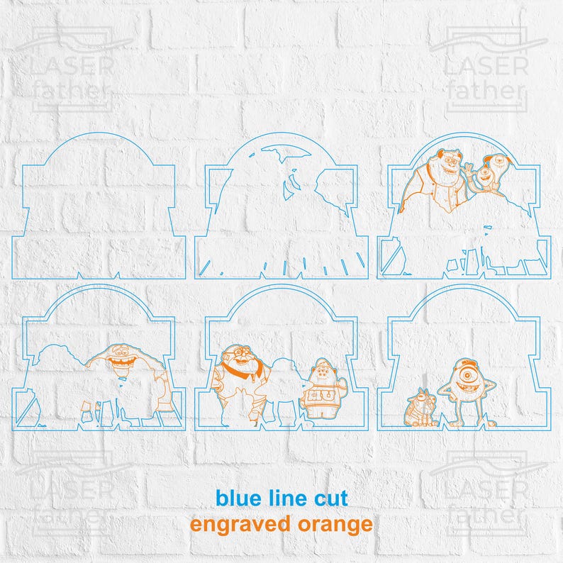 Monsters University SVG, Multilayer Laser Cut, Disney Digital File ...