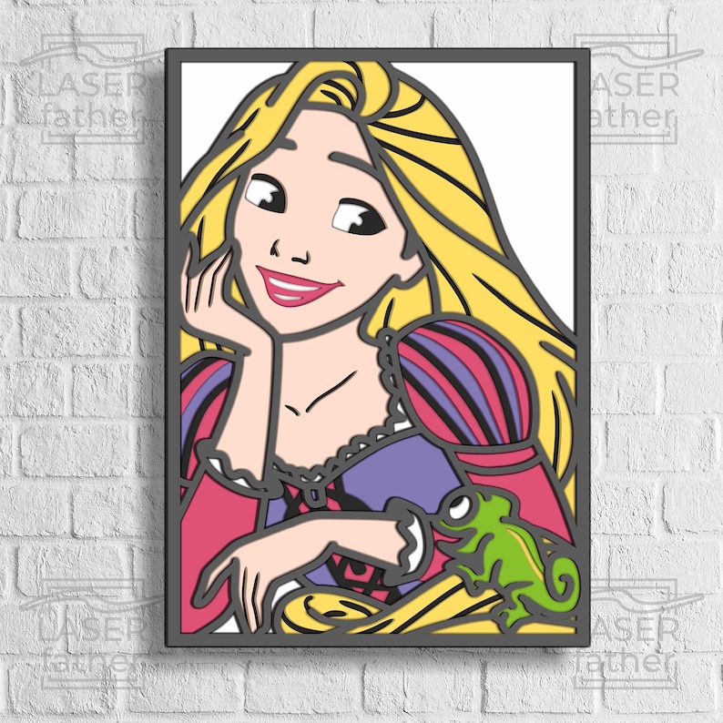 Rapunzel SVG, Tangled SVG, Princess Laser Cut, Disneyworld Design ...