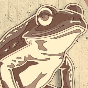 Frog 3D Layered SVG, Laser Cutting, Digital Download Ai Cdr Eps Png Dwg ...