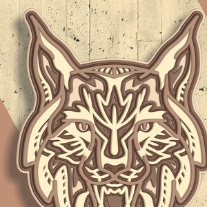 Lynx 3D Multilayer SVG, Digital Download, Ai Cdr Eps Png Dwg Dxf Files ...