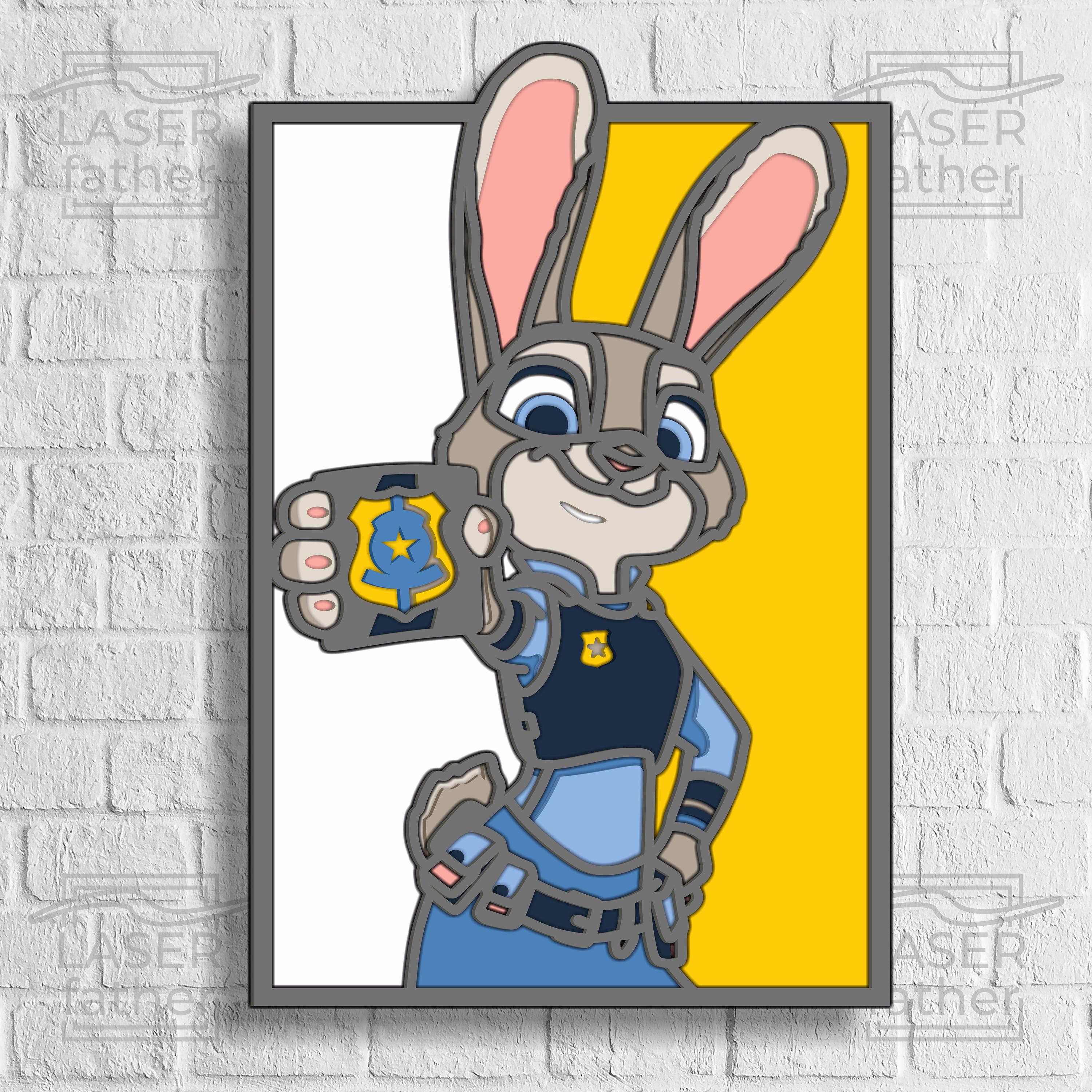 Zootopia SVG, Judy Design, Multilayer Paper Art, Disneyland Characters ...