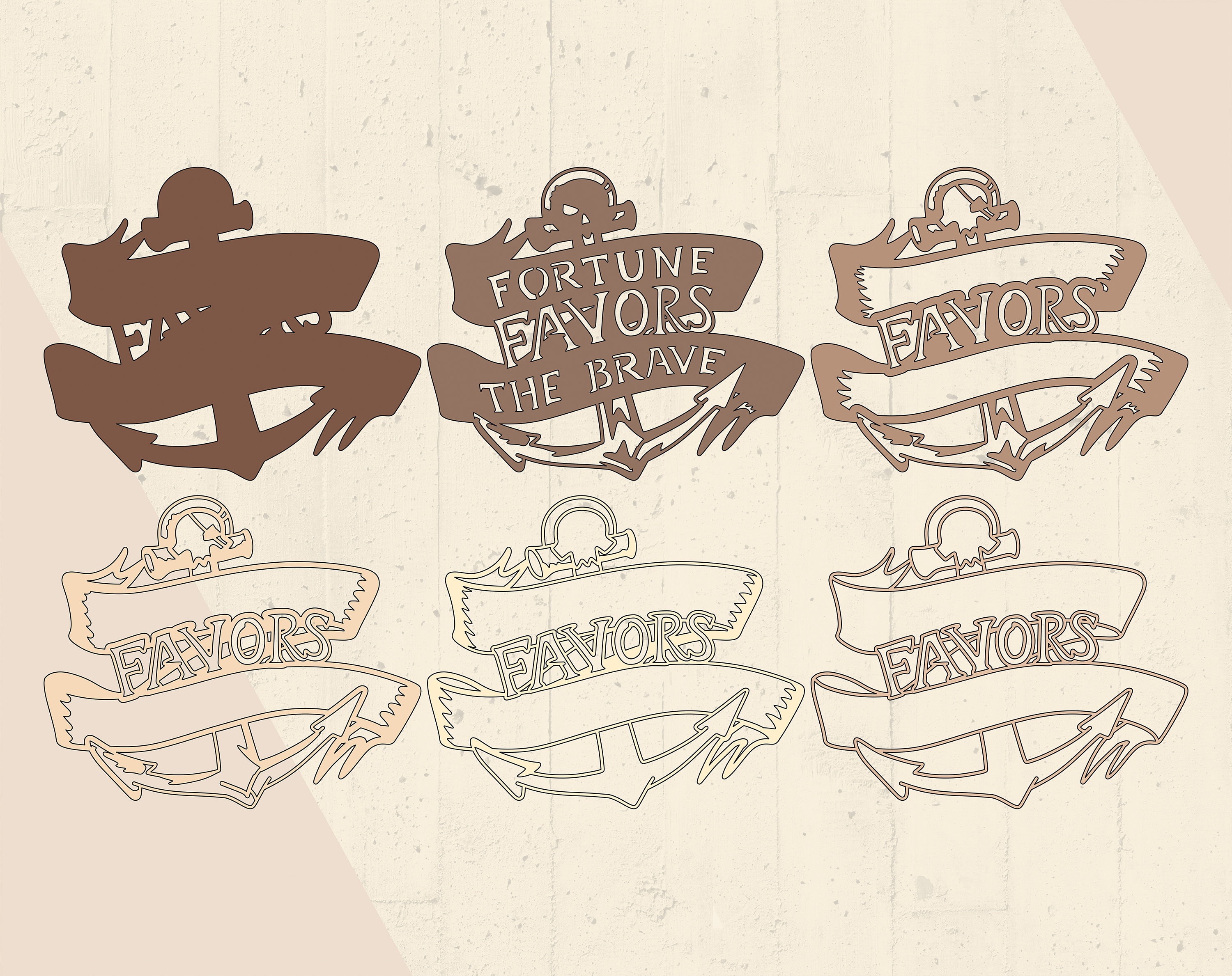 3D Pirate Anchor Multilayered SVG Design Pirates SVG 6 Layers Laser Cut ...
