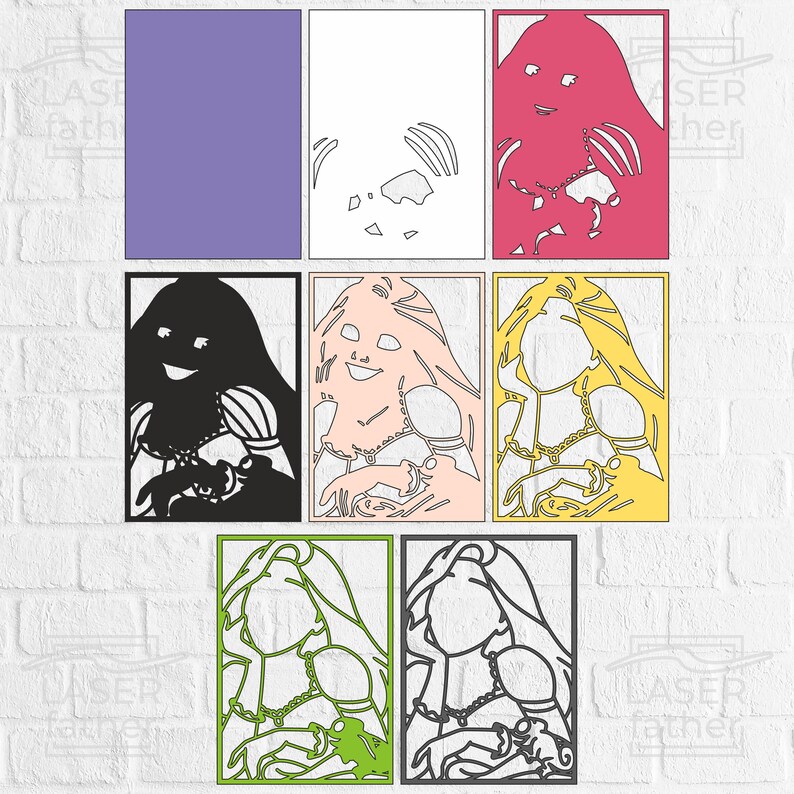 Rapunzel SVG, Tangled SVG, Princess Laser Cut, Disneyworld Design ...