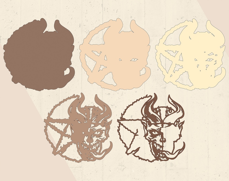 Devil 3D Multilayer SVG File, Instant Digital Download Ai Cdr Eps Png ...