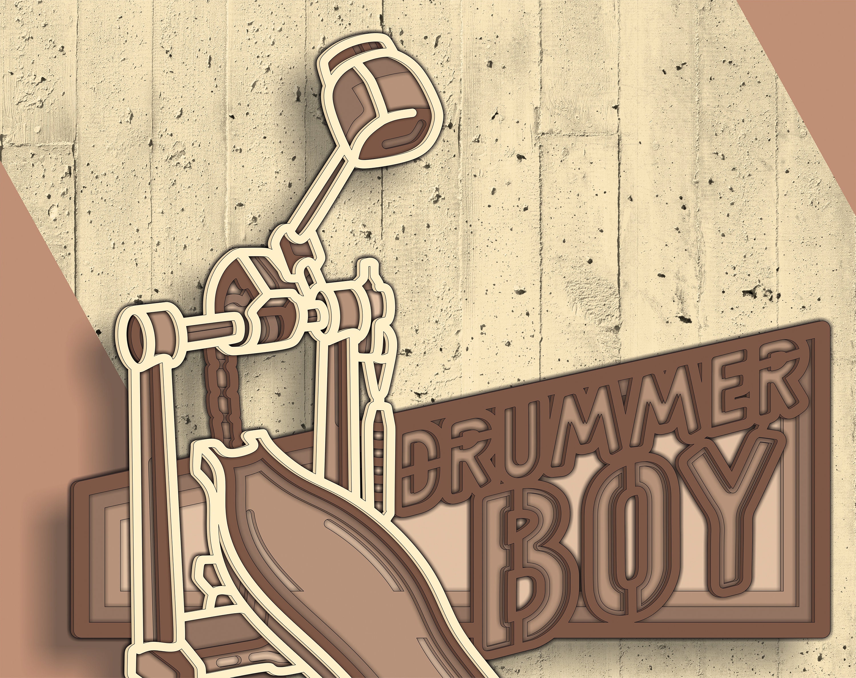 Drummer Multilayer 3D SVG, Wooden Laser Cut, Drum Art, Cricut Projects ...