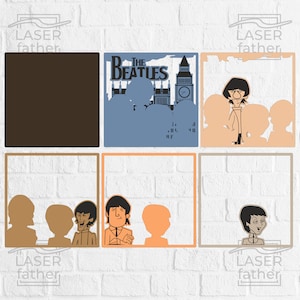 Beatles Shadow Box SVG, London SVG, Music Laser Cut, Instant Download ...