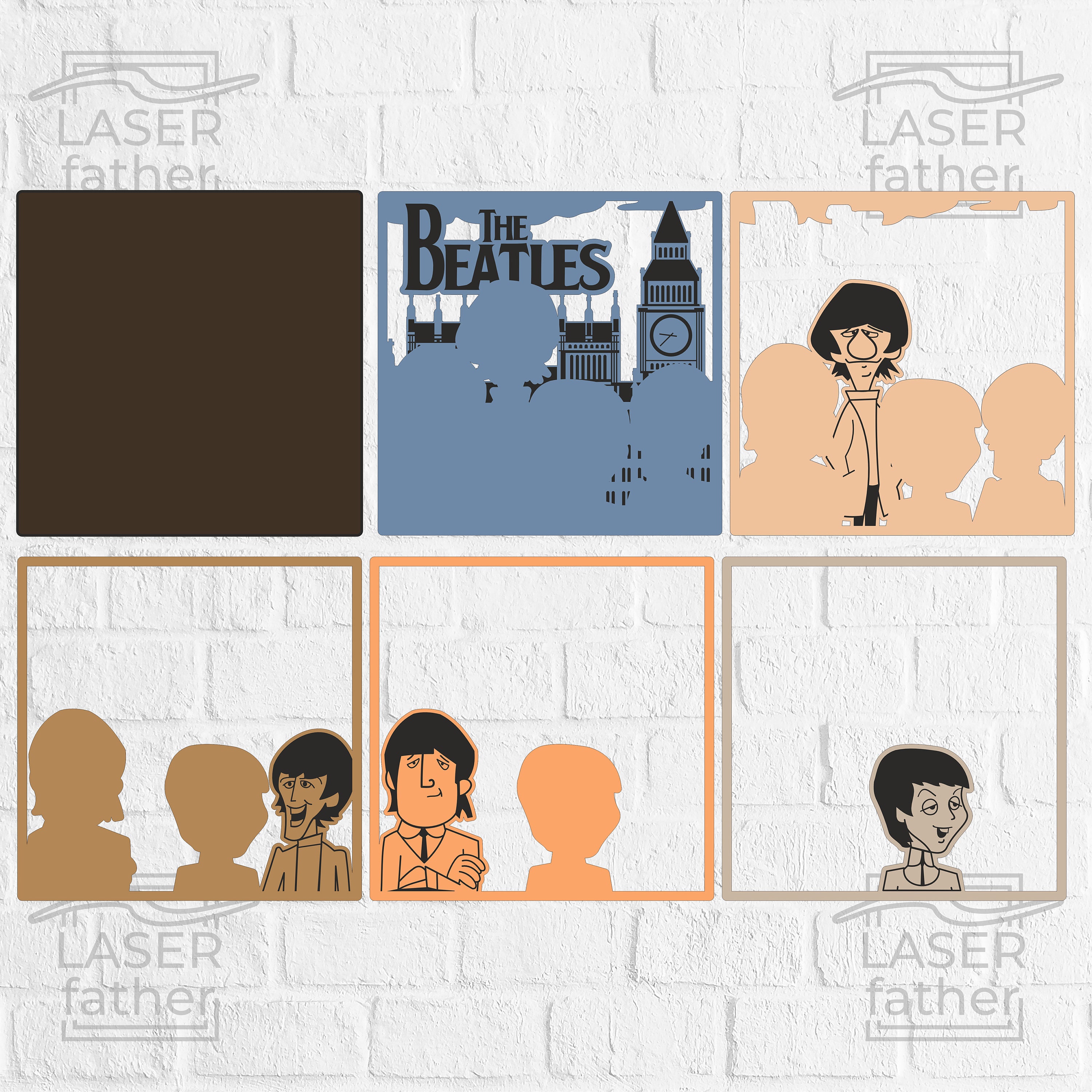 Beatles Shadow Box SVG, London SVG, Music Laser Cut, Instant Download ...