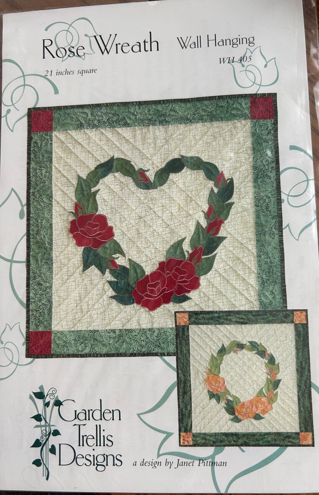 Rose Wreath Wall Hanging Quilt Pattern - Etsy