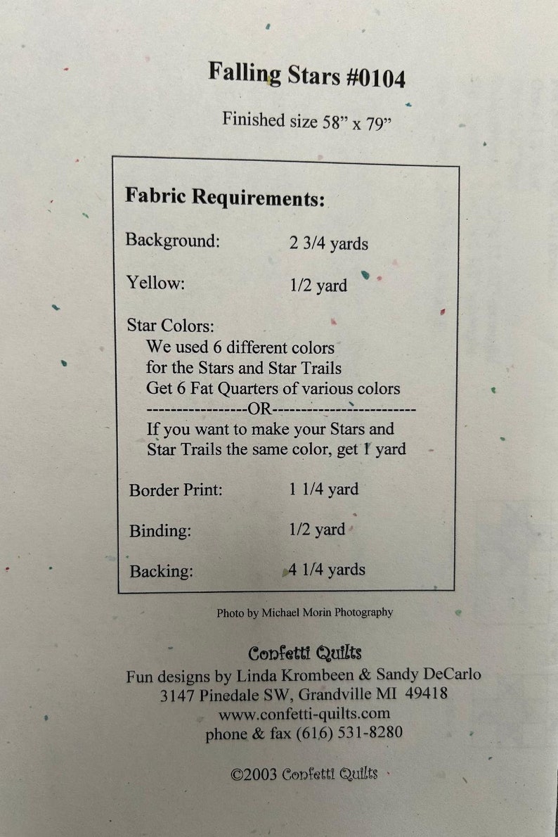 Falling Stars Quilt Pattern - Etsy